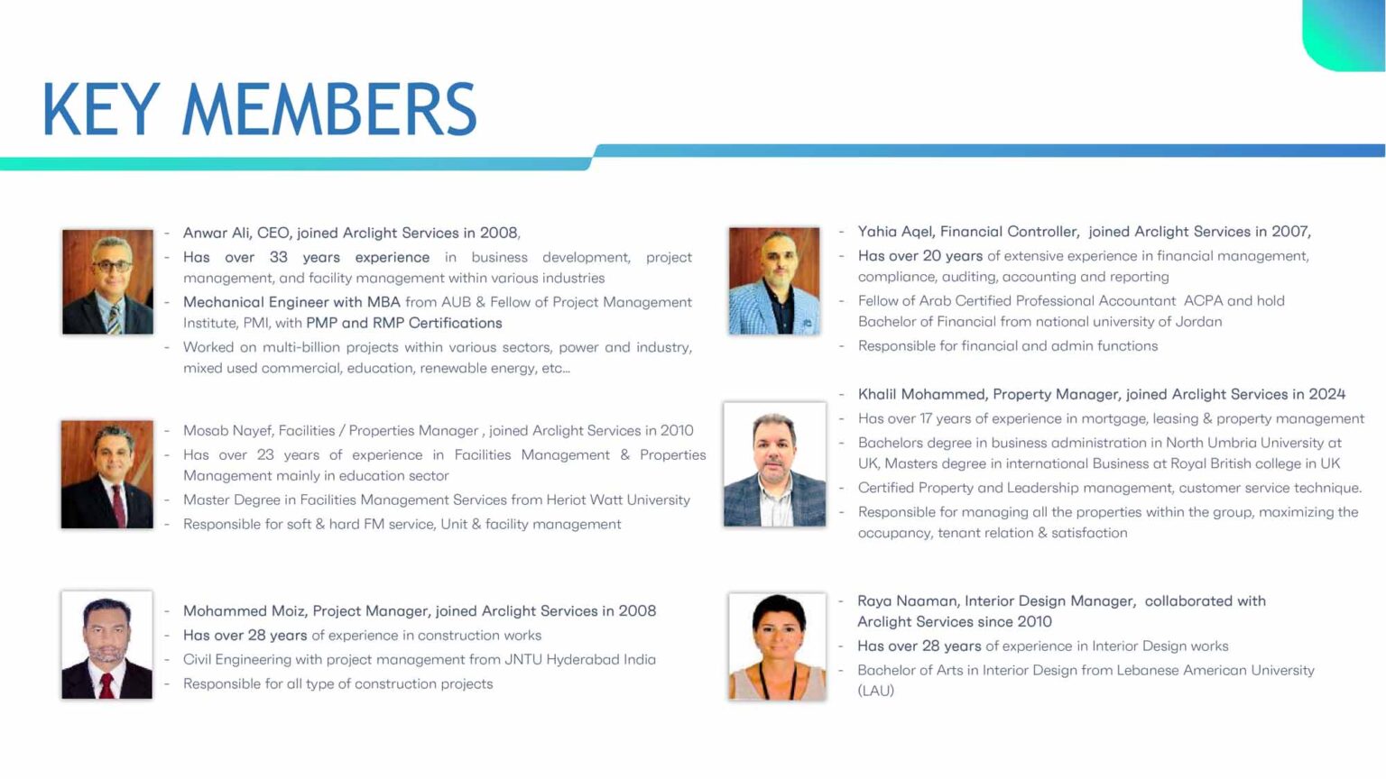 Our Team – Arclight Services LLC